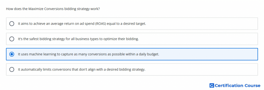How does the Maximize Conversions bidding strategy work?
