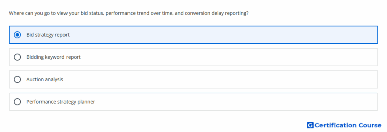 Where can you go to view your bid status, performance trend