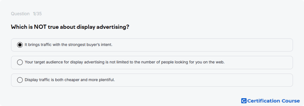Which is NOT true about display advertising?