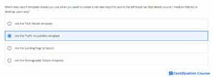 Which new report template should you use when you want to cr