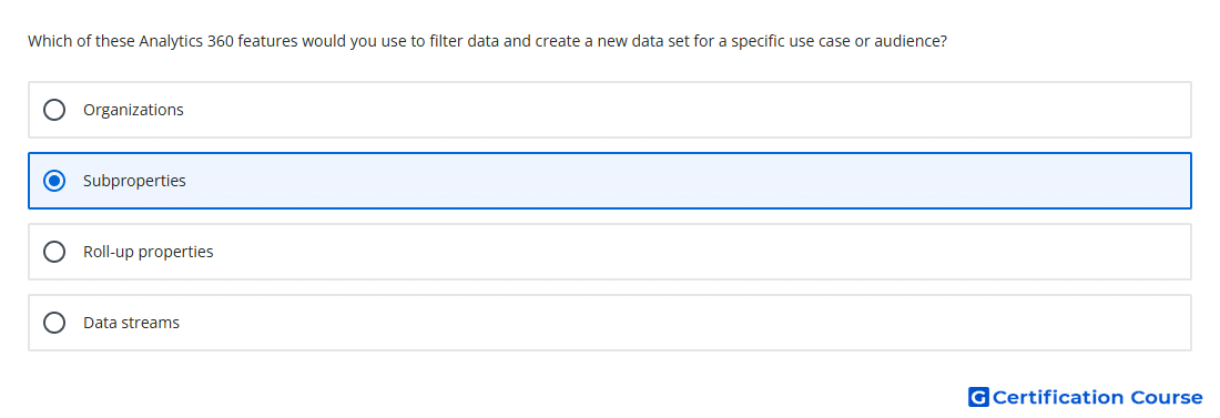 Which of these Analytics 360 features would you use to filte
