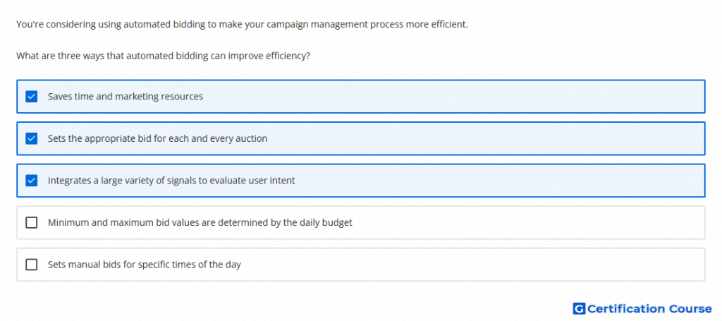 You're considering using automated bidding to make your camp