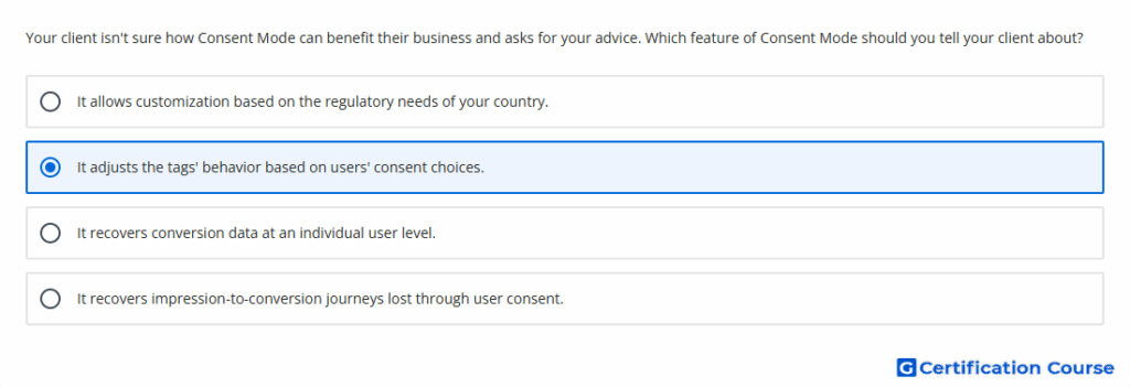 Your client isn't sure how Consent Mode can benefit their bu