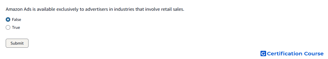 Amazon Ads is available exclusively to advertisers in indust