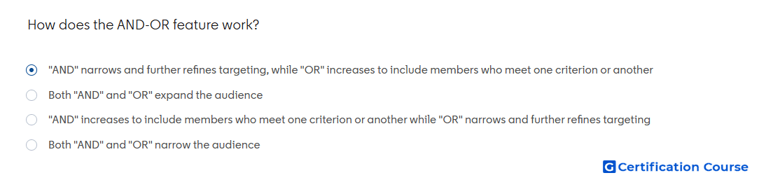 How does the AND-OR feature work?