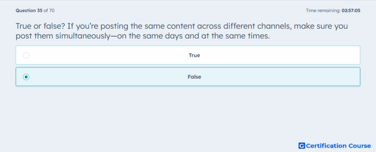True or false? If you’re posting the same content across dif