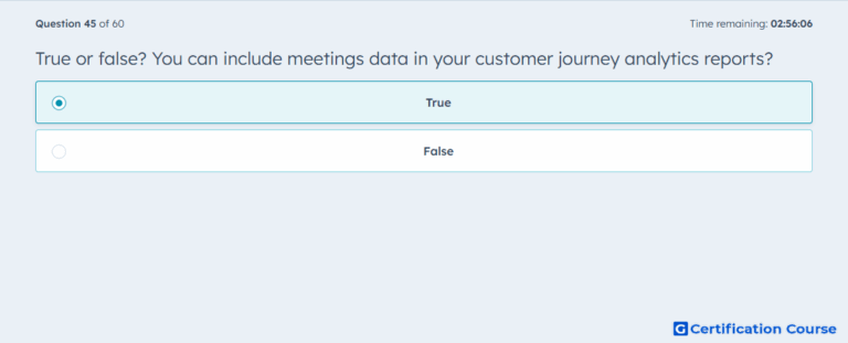 True or false? You can include meetings data in your custome