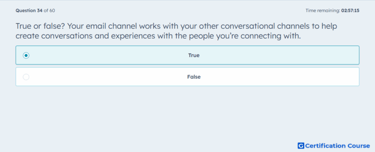 True or false? Your email channel works with your other conv