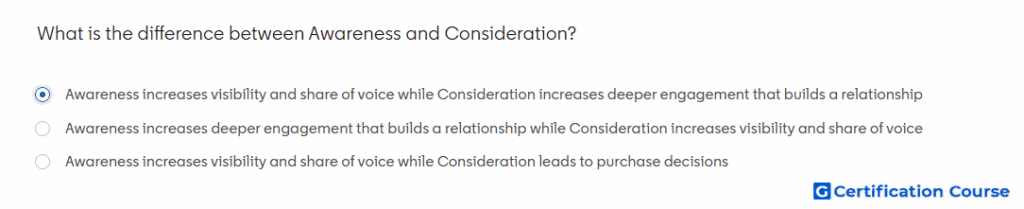 What is the difference between Awareness and Consideration?