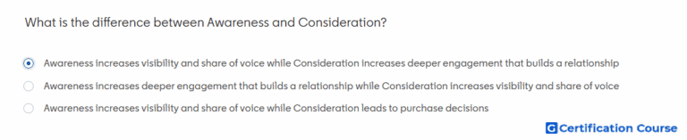 What is the difference between Awareness and Consideration?