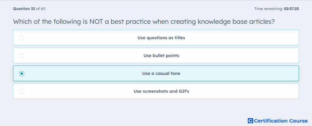 Which of the following is NOT a best practice when creating