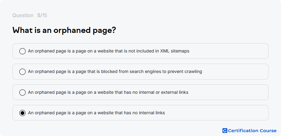 What is an orphaned page?