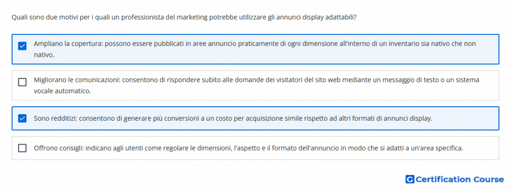 Certificazione su Google Ads per Rete Display - G Certification Course