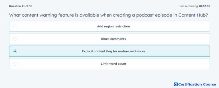 HubSpot Content Hub Software Certification - G Certification Course