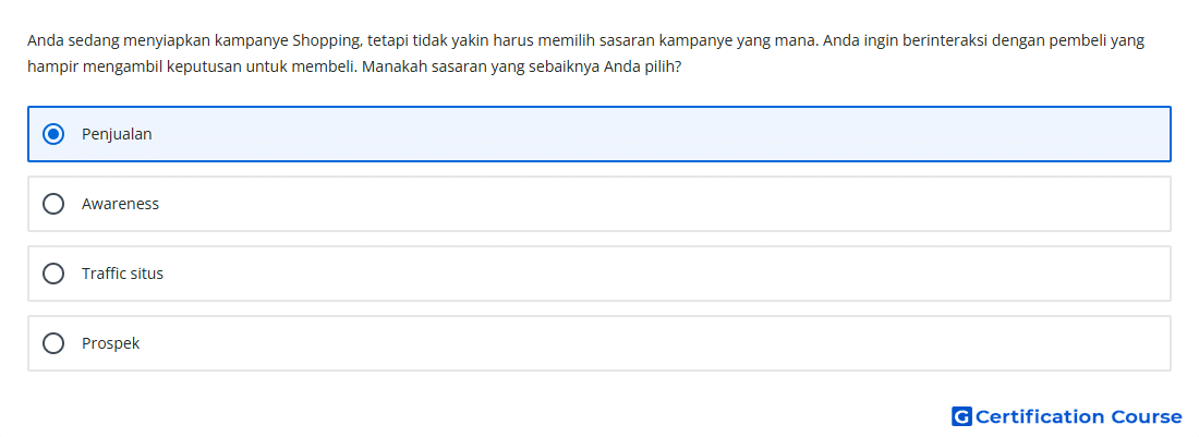 Anda sedang menyiapkan kampanye Shopping, tetapi tidak yakin