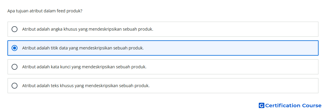 Apa tujuan atribut dalam feed produk?