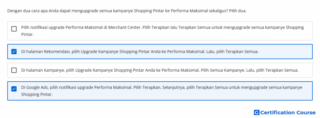 Dengan dua cara apa Anda dapat mengupgrade semua kampanye Sh