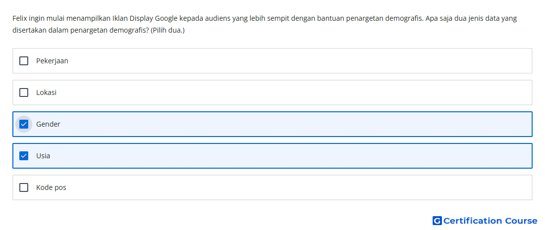 Felix ingin mulai menampilkan Iklan Display Google kepada au