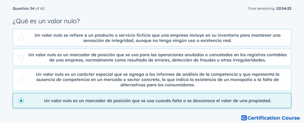 ¿Qué es un valor nulo?
