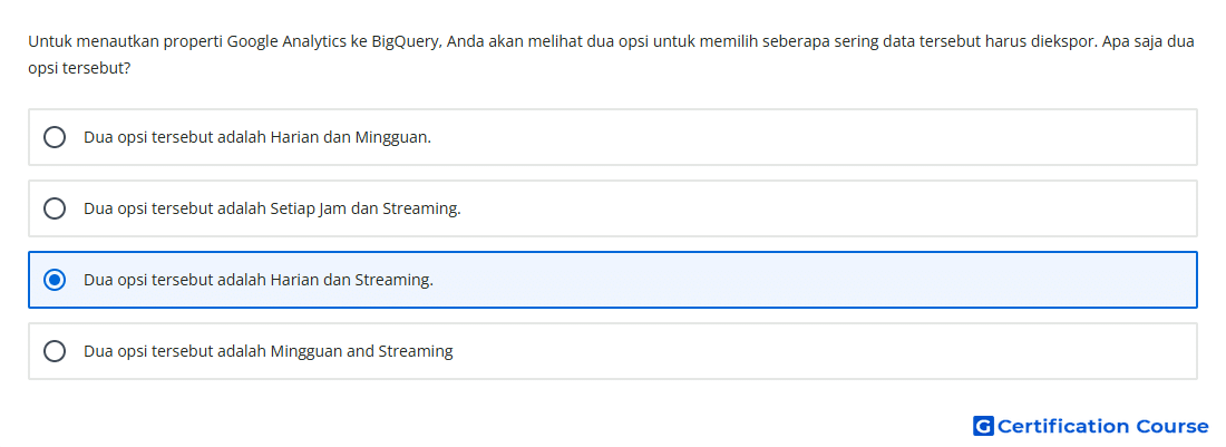 Untuk menautkan properti Google Analytics ke BigQuery, Anda