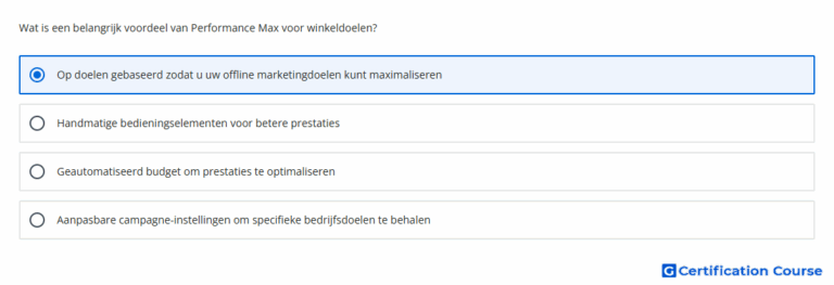 Wat is een belangrijk voordeel van Performance Max voor wink