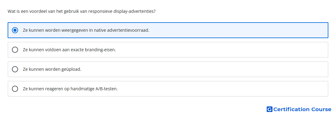 Wat is een voordeel van het gebruik van responsieve display-