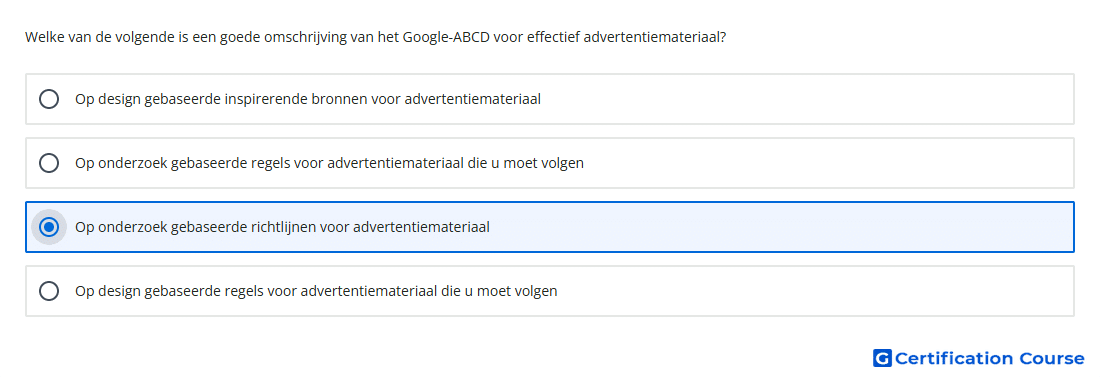 Welke van de volgende is een goede omschrijving van het Goog