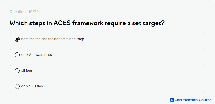 Which steps in ACES framework require a set target?
